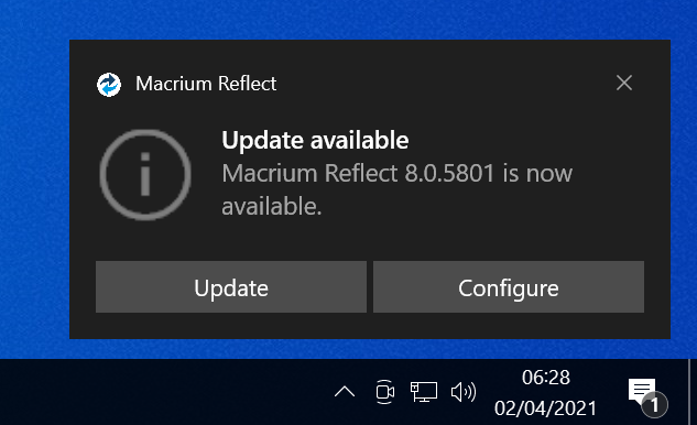 Updating Macrium Reflect X